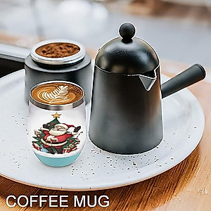 Stainless Steel Insulated Cup, Merry Christmas Print 304 Stainless Steel, Smooth Round Rim Ideal for Office, Home, And Gift Giving