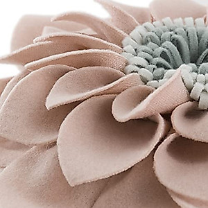 KINGROSE 3D Flower Throw Pillow Decorative Accent Pillow Round Cushion for Spring Summer Sofa Bedroom Home Decor 14 Inches Pink