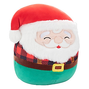 Squishmallows Original 10-Inch Santa Claus - Official Jazwares Christmas Plush - Collectible Soft & Squishy Santa Stuffed Animal Toy - Add to Your Squad - Gift for Kids, Girls & Boys