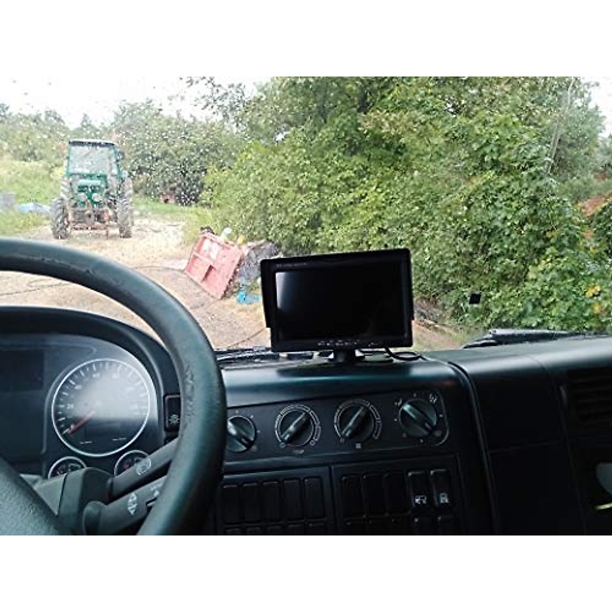 7 inch Car Monitor HUINETUL 12V 24V HD TFT Color LCD Backup Car Display Screen Monitor for Car Truck Caravan Camera/DVD/Satellite Receiver 1024x600p Fit AHD/NTSC/PAL