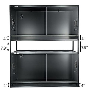 Large Reptile Terrarium 44 Gallon 40 * 16 * 16" for Bearded Dragon Lizard Snake Cage Reptiles Enclosure Wide Breeding Lounge Vivarium Area with Sliding Doors Lock for Crawling Pet