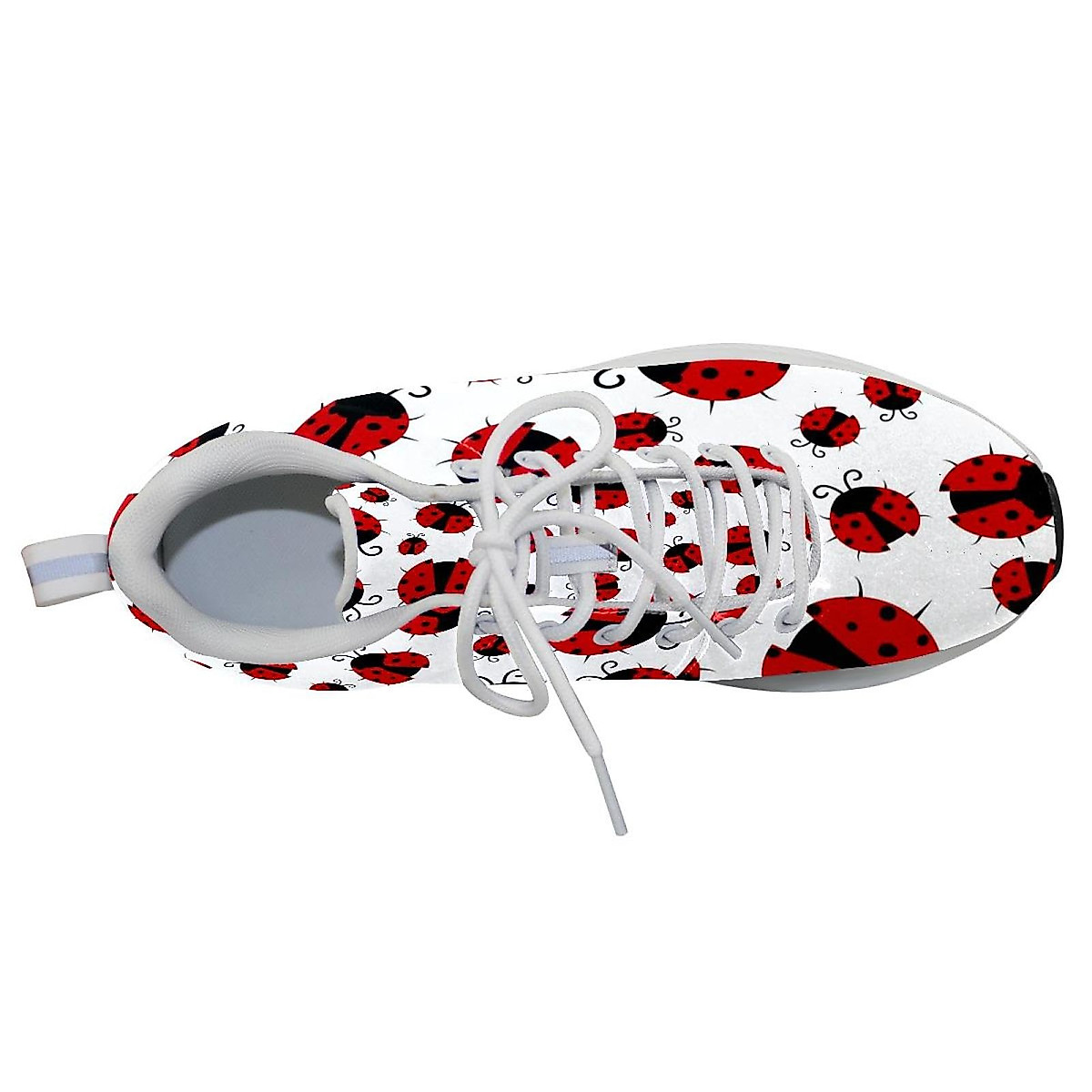 MhrsLifePack Women's Running Shoes Sports Shoe Shockproof Slip Ladybug 10 Girls Sneakers Print Lightweight Multicolor