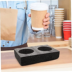 GARVALON 2pcs Takeaway Cup Holder Outdoor Tray Foam Coffee Cups Sofa Outdoor Floating Drink Holder for Pool Disposable Coffee Tray Pool Drink Floats Disposable Packing Tray Takeout Holder