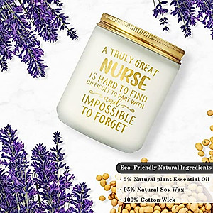 Maybeone Nurse Appreciation Gifts - A Truly Great Nurse is Hard to Find - Lavender Scented Candle Gift - Graduation, Retirement, Christmas, Birthday Gifts for Nurse - Thank You Gifts for Nurse