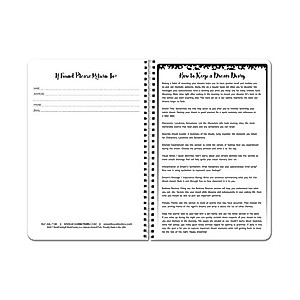 BookFactory Dream Diary/Dream Journal/Log Book- 120 Pages - 6" x 9", Durable Thick Translucent Cover, Wire-O Binding (LOG-126-69CW-A(DreamDiary)-DX)