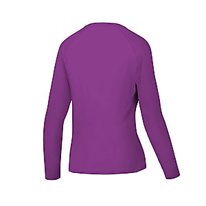 BASSDASH Women’s UPF 50+ UV Sun Protection T-Shirt Long Sleeve Fishing Hiking Performance Shirts Violet