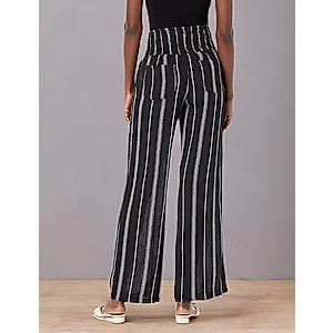 Billabong womens New Waves Stripe Pants, Black White, Small US