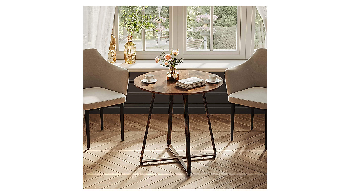 Rustic Round Rolanstar Dining Table for Kitchen & Living Room