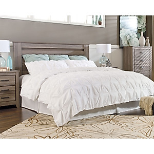 Signature Design by Ashley Zelen Modern Panel Headboard ONLY, King/California, Warm Gray