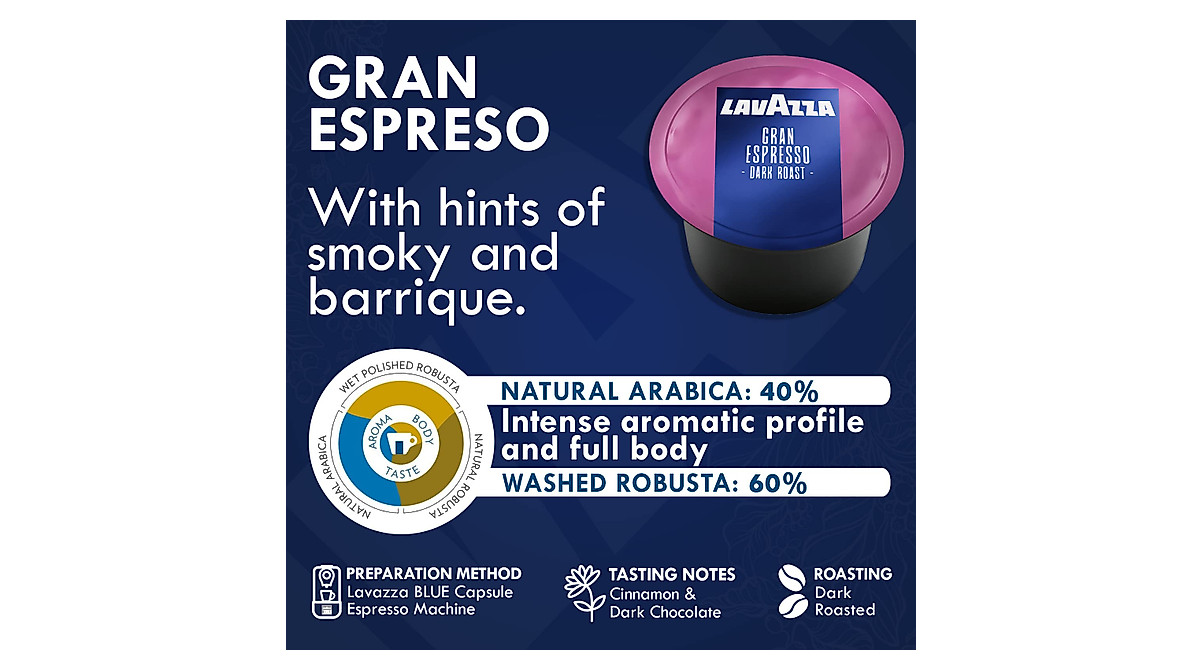 Lavazza Blue Coffee Pods - 100 Count Variety Pack