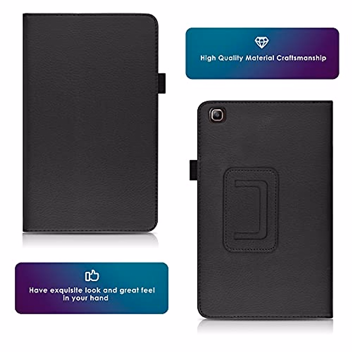 DETUOSI Slim Case for Samsung Galaxy Tab 3 8.0" 2014 (SM-T310/T311/T315), Ultra Thin Lightweight Folio Folding PU Leather Full-Body Protective Tablet Book Cover + Multi-Angle Stand + Magnetic Closure