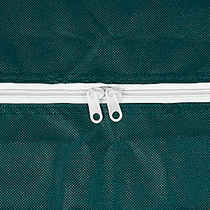 PATIKIL Closet Storage Bags, 23.6'' Length Clothes Blanket Organizer Foldable Bag with Carrying Handles for Bedding Clothing, Green