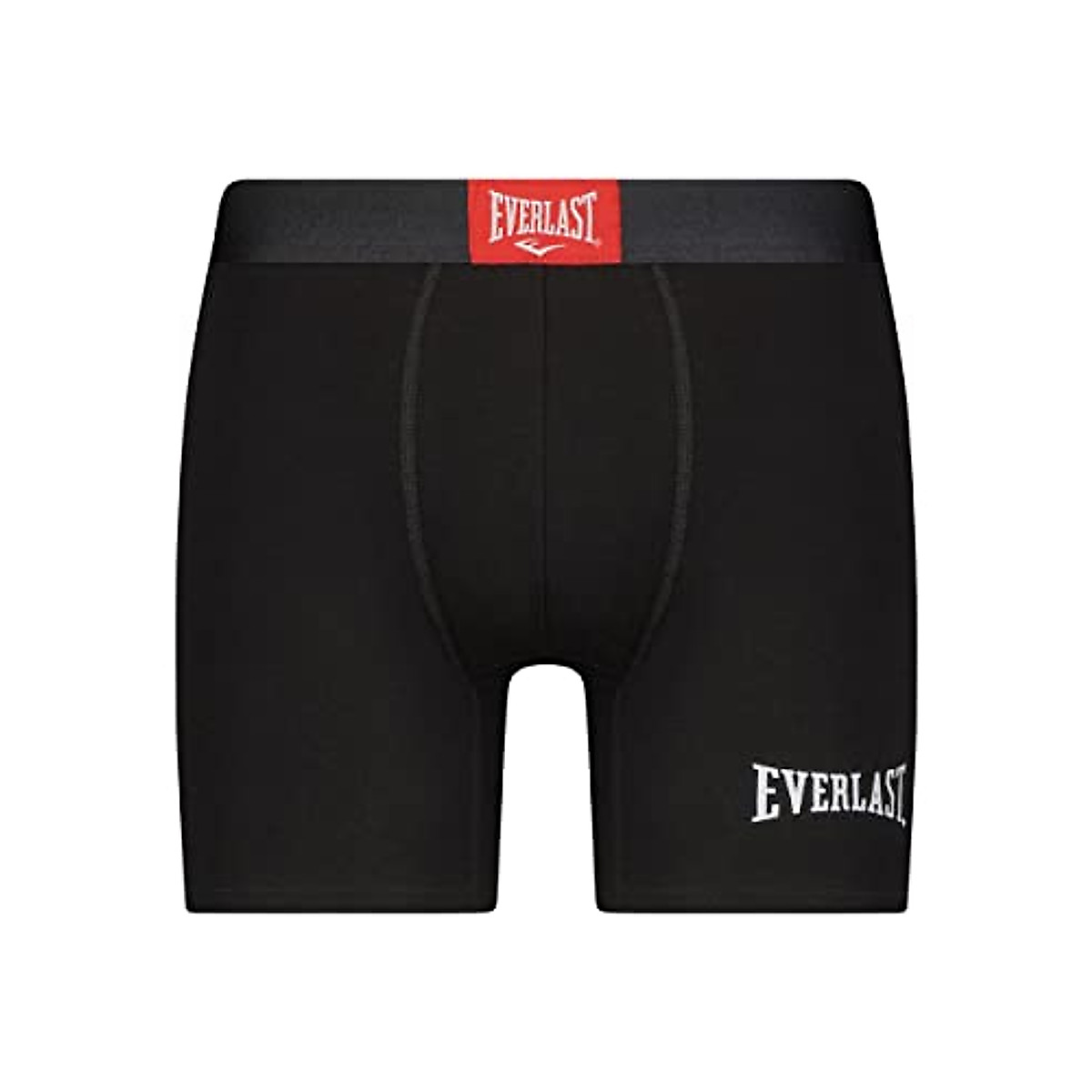 EVERLAST Mens Boxer Briefs, Perfect Boxer Brief for Men, Cotton Stretch Mens Underwear Pack of 6 (Large, Black/Black/Black)