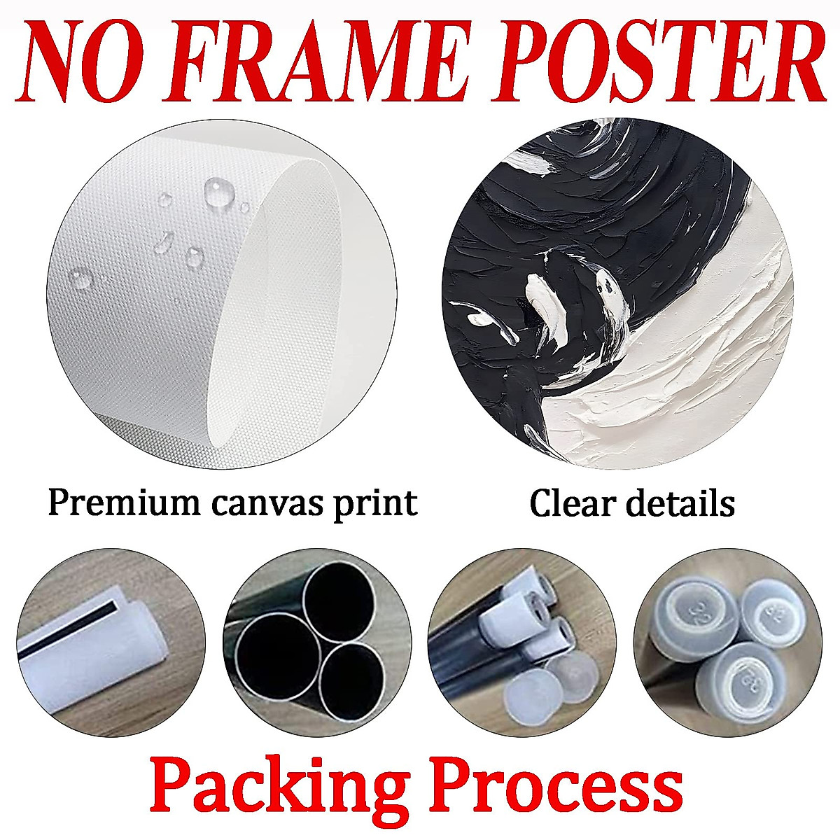 Black and White Abstract Canvas Wall Art Modern Texture Painting Minimalist Abstract Prints Poster Black and White Texture Canvas Picture Modern Black and White Abstract Artwork 16x24inch No Frame