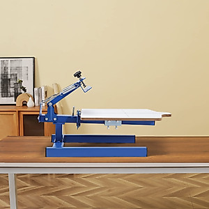 VEVOR Screen Printing Machine, 1 Color 1 Station Silk Screen Printing Press, 21.2x17.7in Screen Printing Press, Double-Layer Positioning Pallet, Adjustable Tension for T-Shirt DIY Printing