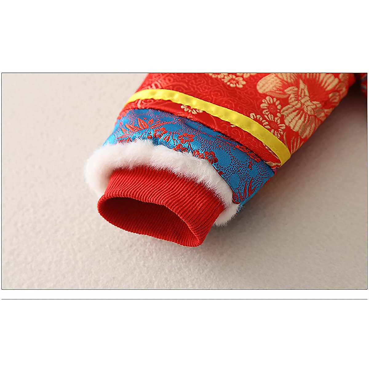 Quenny autumn and winter babys' clothes,baby-boys' Chinese style hooded jumpsuits,new year's winter clothes. (Small(0-3M))