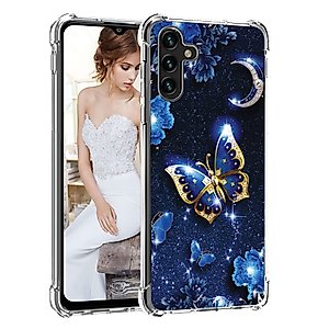 Bereajoy for Galaxy A13 5G Case,TPU Soft Rubber Four Corners Reinforced Anti-Fall Mobile Phone case Cover for Samsung Galaxy A13 5G (Butterfly)