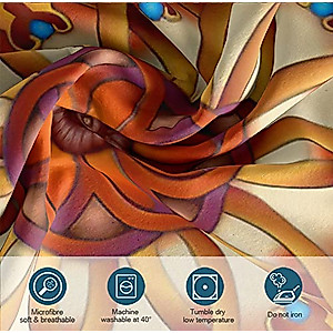 RIVINE Bedding Duvet Cover Set 3 Pieces Boho Floral Printed Pattern Soft Cozy All Season Beding Set with 2 Pillowcases Hotel Quality Twin