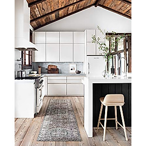 Loloi LAYLA Collection, LAY-06, Taupe/Stone, 9'-0" x 12'-0", 13" Thick, Area Rug, Soft, Durable, Vintage Inspired, Distressed, Low Pile, Non-Shedding, Easy Clean, Printed, Living Room Rug