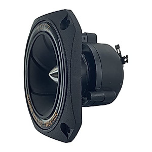 VOYZ 400 Watt 3.5” Piezo Super Horn Tweeters Aluminum Diaphragm 4-8 ohms - Black Housing with Capacitor 1 Pair (2pcs) (PET-1943)