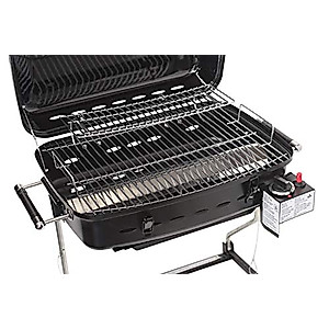 Flame King - YSNHT500 RV Or Trailer Mounted BBQ - Motorhome Gas Grill - 214 Sq Inch Cooking Surface - Adjustable Flame Controller, Black