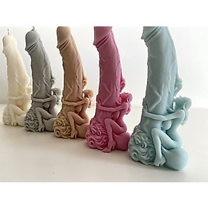 Penis Soy Candle, Handmade candle, Dick Candle, Stag Gift,Hen Gift, Bridesmaid Gift, Best Selling Candles (Red, APPLE-CINNAMON)