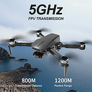Drone with Camera 4K for Aldults,3-Axis Gimbal EIS Anti-shake,GPS Auto Return,Brushless Motor,2 Batteries About 60 Min Flight Time,5GHz FPV Transmission,Follow Me Mode Black