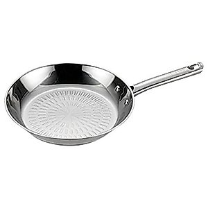T-fal E76007 Performa Stainless Steel Dishwasher Safe Oven Safe Fry Pan Saute Pan Cookware, 12-Inch, Silver