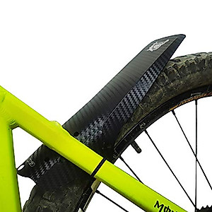 Mountain Bike Fender Mud Guard, Fits 26", 27.5", 29", Bike Fender, MTB Mud Guard, Bike Splash Guard, Kid Bike Fender, (CarbonFiber)