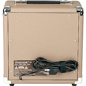 Fender Acoustasonic 15 Acoustic Guitar Amplifier Bundle with Instrument Cable, Picks, and Austin Bazaar Polishing Cloth