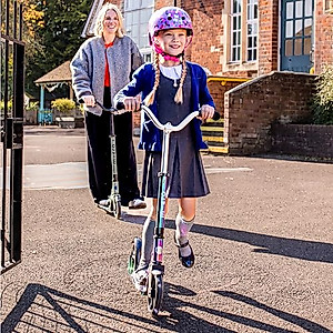 Micro Kickboard - Micro Cruiser LED Neochrome - Two Wheeled, Fold-to-Carry Swiss-Designed Micro Scooter for Kids with Smooth Glide Light-Up Large Wheels for Ages 6+