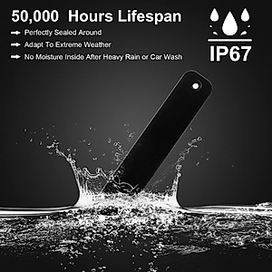 Aexploer LED Side Marker Lights Compatible with F100/150/250/350 1973-1979,for Econoline E100/150/250 1975-1991,for Bronco 1978-1979,Side Markers Lamps Lights Assembly(Smoked Lens)