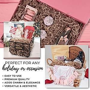 MagicWater Supply Soft & Thin Cut Crinkle Paper Shred Filler (1/2 LB) for Gift Wrapping & Basket Filling - Kraft