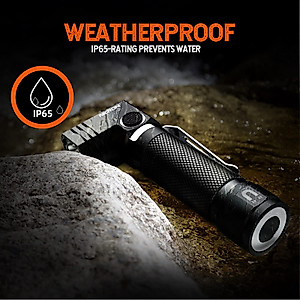 NICRON Flashlights,Rechargeable Magnetic Flashlight Super Bright 1000 lumens 6 Modes led Flashlight for Camping,Garage Work, 90°Twist EDC Pocket Tactical Flashlight IP65 Waterproof N9