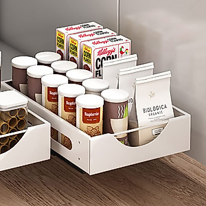 Silintion Under Sink Organizers and Storage-1-Tier Heavy Duty Metal Pull Out Drawers Under Cabinet Organizers Around Plumbing, for Under Kitchen Bathroom Sink Organizers and Storage