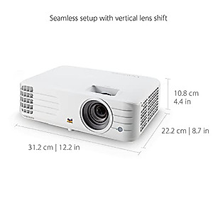 ViewSonic PX701HDH 1080p Projector, 3500 Lumens, Supercolor, Vertical Lens Shift, Dual HDMI, 10w Speaker, Enjoy Sports and Netflix Streaming with Dongle