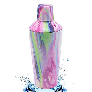 UNISWEET Cocktail Shaker 23oz Martini Shaker Bar Shaker Stainless Steel Drink Shaker with Strainer and Lid Top Large Capacity Margarita Shaker for Home Bar Pincinc Gifts