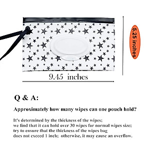 ULVBABI Baby Wet Wipe Pouch Container, Reusable & Refillable Portable Wipes Dispenser, Eco Friendly and Lightweight Baby Travel Wet Wipe Holder, Keeps Wet Wipes Moist (6 Pack)