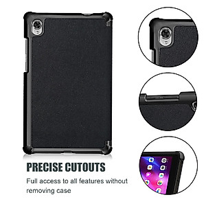 ProCase for Lenovo 8.0 Inch Tab M8 Gen 3 2022/ Smart Tab M8 Gen 3 2022/Tab M8 HD LTE 2021/ Tab M8 HD/Smart Tab M8/Tab M8 FHD 2019, Slim Hard Shell Protective Cover for Lenovo M8 8" Tablet -Black
