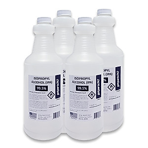 Isopropyl Alcohol 99.5% - 4 x 1000 ml (More Than ONE Gallon) USP Grade - Made in The USA