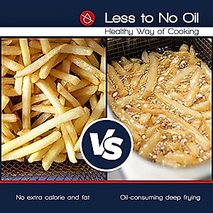 CHEFJOY Convention Toaster Oven Air Fryer 7-in-1, 21.5 QT Airfryer Toaster Oven Combo w/ Timer, Recipe, 4 Accessories Includes Pull-out Crumb Tray, Air Fry Basket & Baking Tray & Rack, Countertop Size for Oil-less Fry/Toast/Reheat