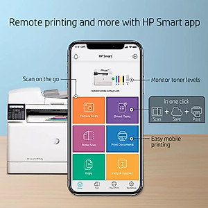 HP Laserjet Pro MFP M183FW All-in-One Wireless Color Laser Printer, Print,Copy,Scan,Fax, 16ppm, 600x600 dpi, Auto Duplex Printing, 2-line Display, 35-Page ADF, Wulic Printer Cable