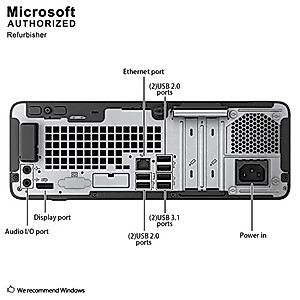 HP ProDesk 400 G5 SFF High Performance Business Desktop Computer, Intel Six Core i5-8500 up to 4.1GHz, 16G DDR4, 256G SSD, WiFi, BT, 4K Support, DP, VGA, Windows 10 Pro 64 En/Sp/Fr(Renewed)