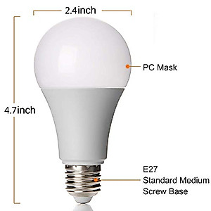 Motion Sensor Light Bulbs,7W (60-Watt Equivalent) E26 Motion Activated Dusk to Dawn Security Light Bulb Outdoor/Indoor for Front Door Porch Garage Basement Hallway Closet(Cold White 2 Pack)
