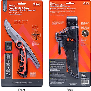 Survive Outdoors Longer Stoke Pivot Survival Folding Knife & Saw