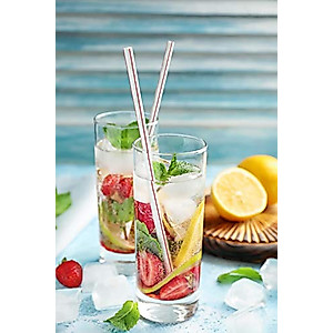 DuraHome Striped Plastic Straws Individually Wrapped White and Red 1000 Pack - 8 inch Drinking Straw, BPA Free Restaurant Style Disposable Straight Straws 0.24" Wide, Bulk Set