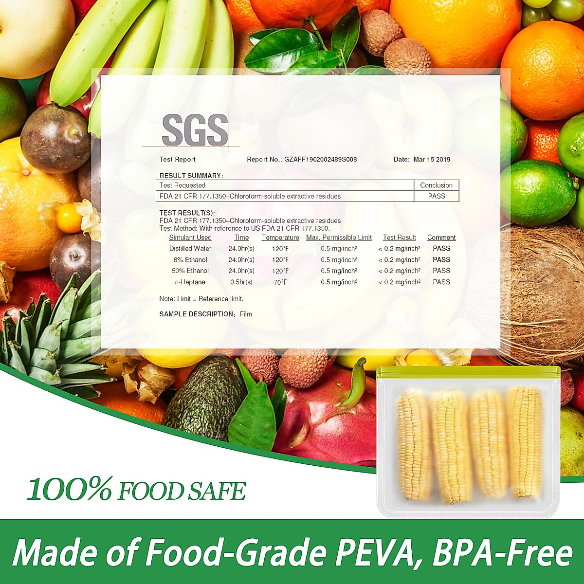 LKSUMPT 24 Pack Reusable Freezer Bags, Food Storage Bags, Reusable Bags BPA Free, Leakproof Extra Thick for Traveling & Household Same as Reusable Ziploc Bags (8 Gallon+8 Snack+8 Sandwich Bags)