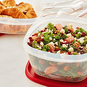 Rubbermaid Easy Find Lids Food Storage Container, 14 Cup, Red 2 Pack