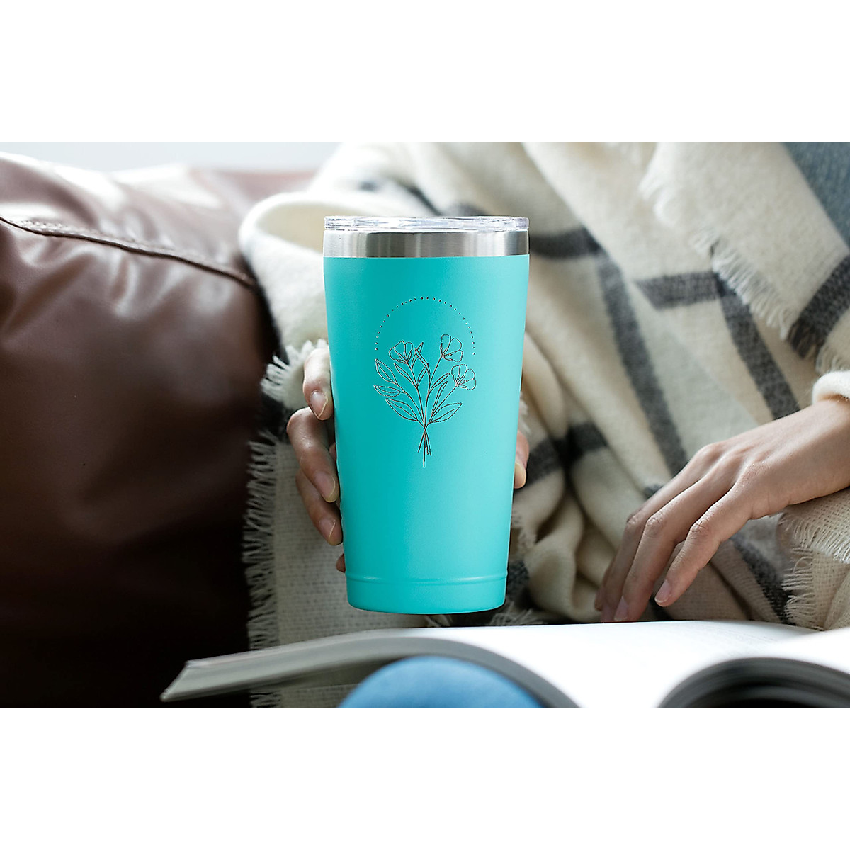 Sodilly Comfort Care Package - Mental Health Care Package - Recovery Support Set with Tumbler - Fuzzy Socks - Card - Get Well Soon - Stainless Steel Tumbler for Best Friend - Mom and Coworker - Hug