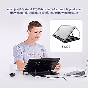 HUION KAMVAS 13 Drawing Tablet with Screen Full-Laminated Graphics Tablet with Battery-free Pen Tilt Support, Adjustable Stand, and 8 Shortcut Keys,13.3" Pen Display for Android, Mac, PC, Linux, Black